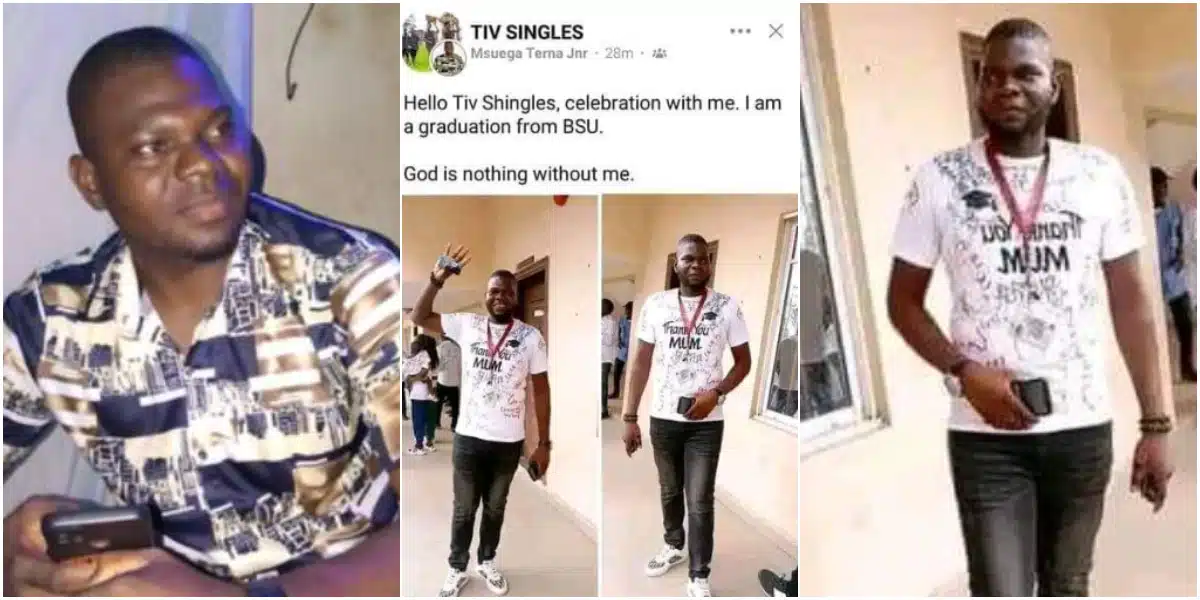 Fresh Benue State University graduate who went viral over controversial graduation celebration ...