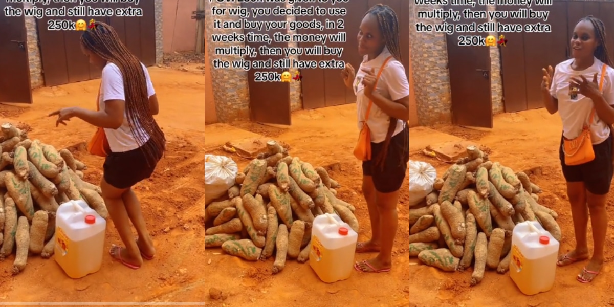 Lady uses N250K given to her for wig to buy yams for her business