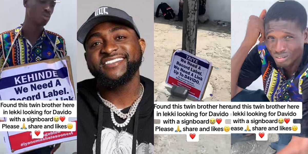 Lekki twin brothers appeal to davido for record label opportunity
