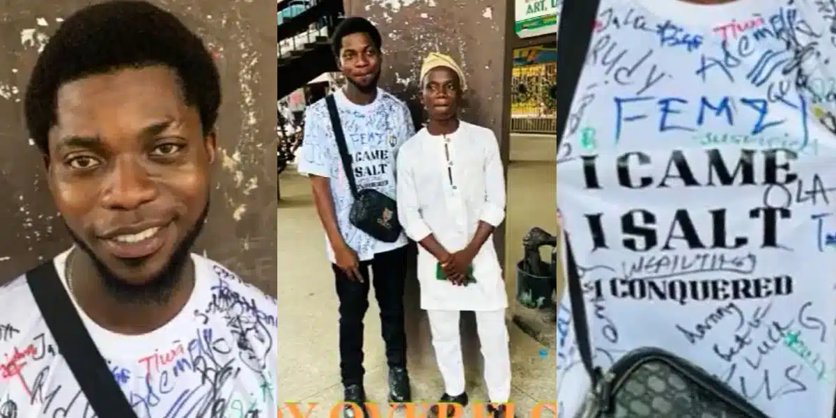 Nigerian man announces graduation with 'I came, I salt, I conquered' sign