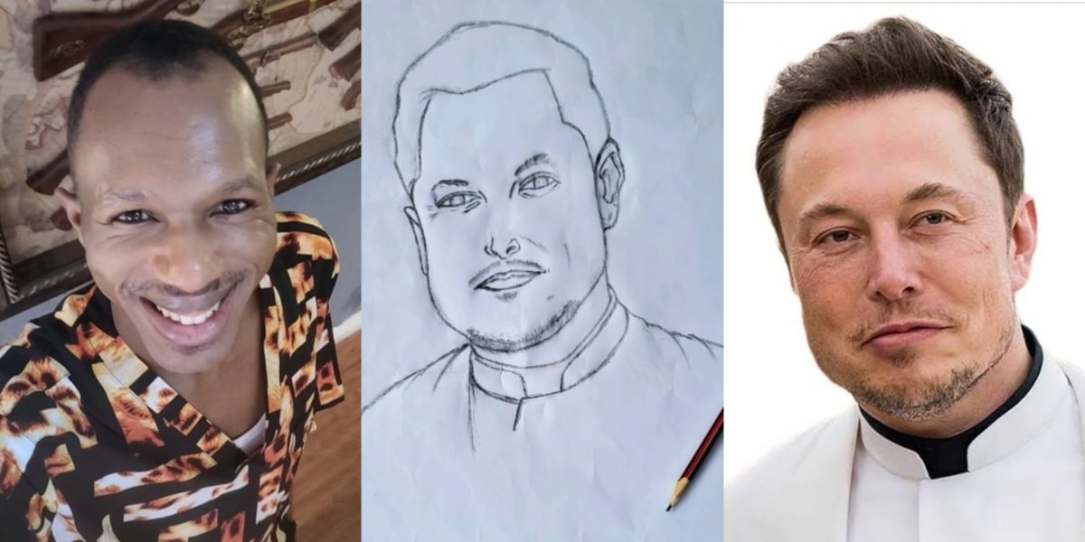 Reactions trail Daniel Regha's pencil drawing of Elon Musk