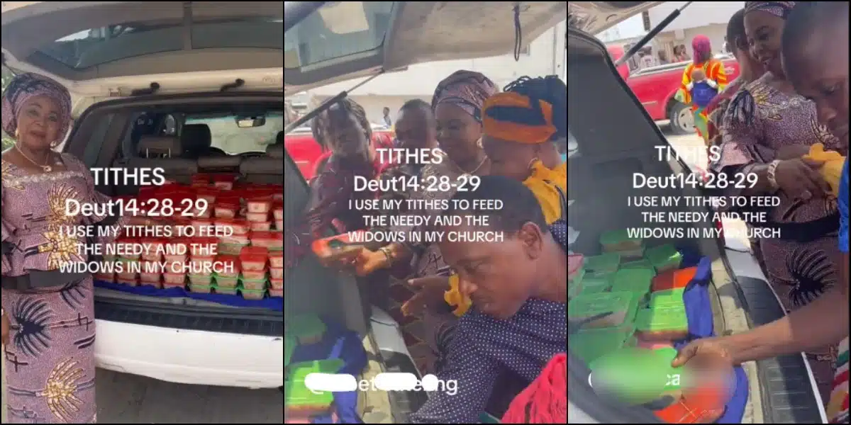 Woman uses her tithe to feed the needy, less privileged