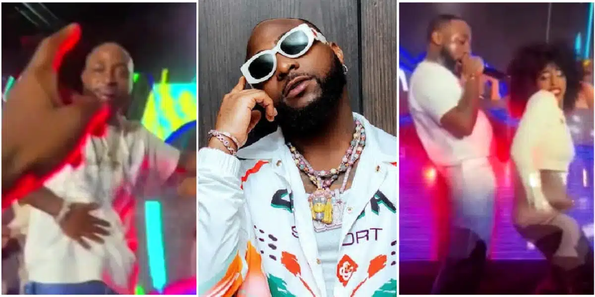 Davido reacts as fan calls him a ‘Kpekus Daddy’ while dancing with lady ...