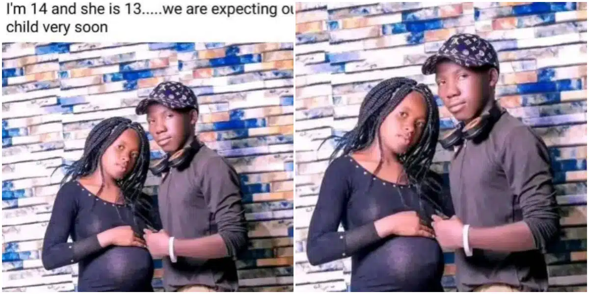 Photo of 14-year-old boy and 13-year-old girlfriend expecting their ...
