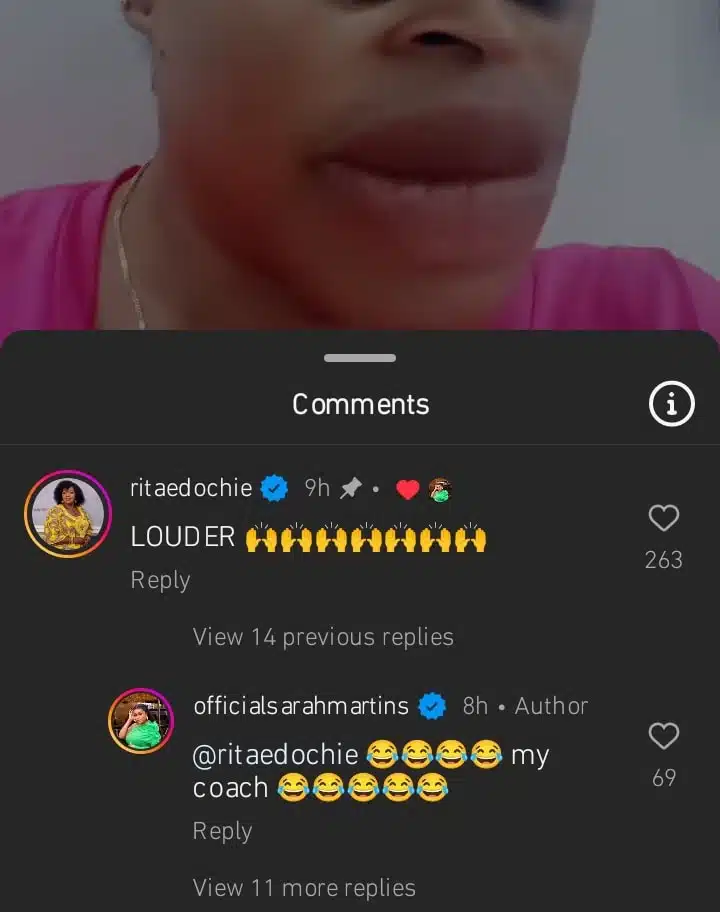 Rita Edochie supports Sarah Martins as she shades Judy Austin for ...