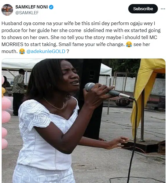 Netizens fume as Samklef mocks Simi, shares her throwback