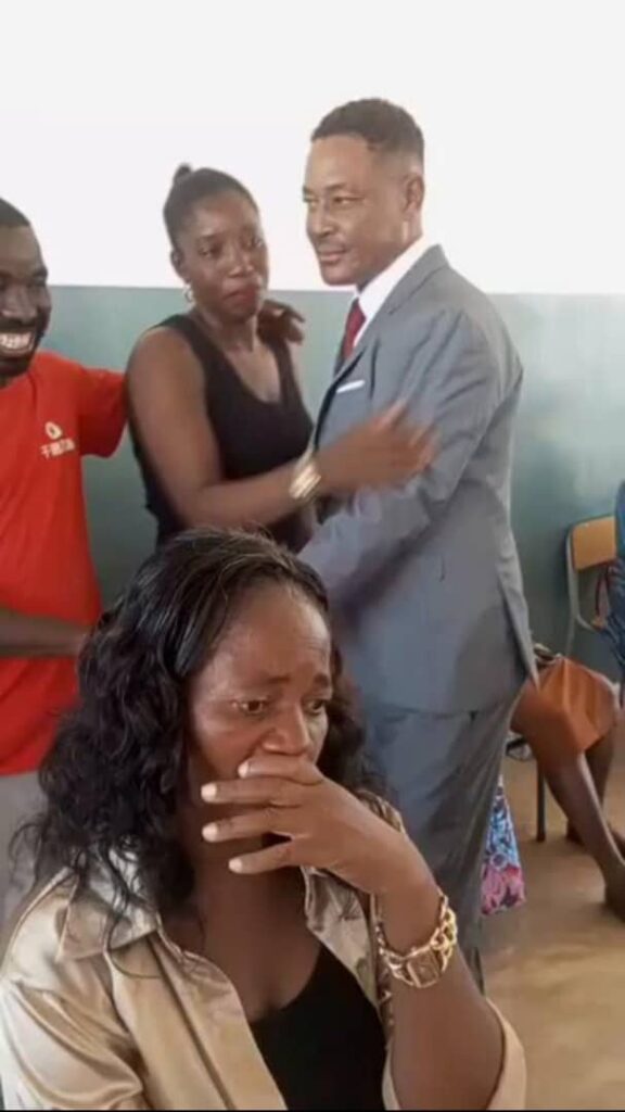 Female teachers shed tears over headmaster's transfer