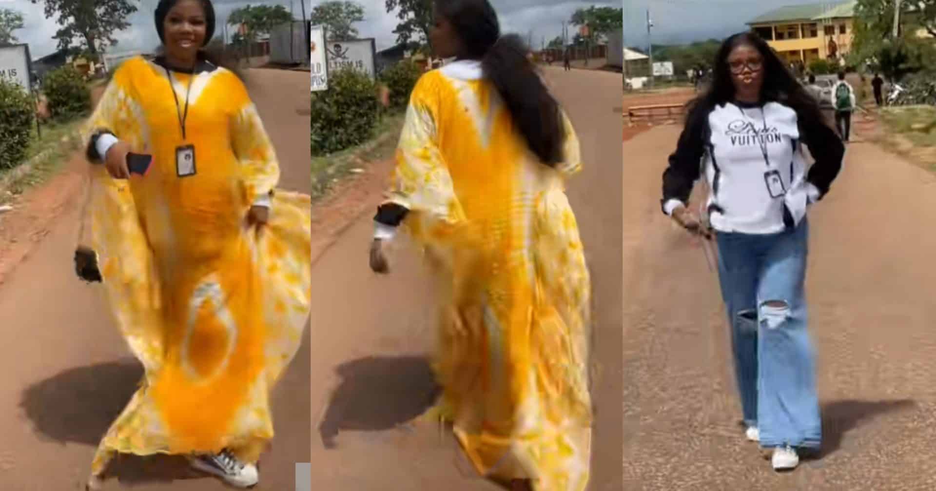 Student outsmarts school security with bubu gown after ripped jeans ban