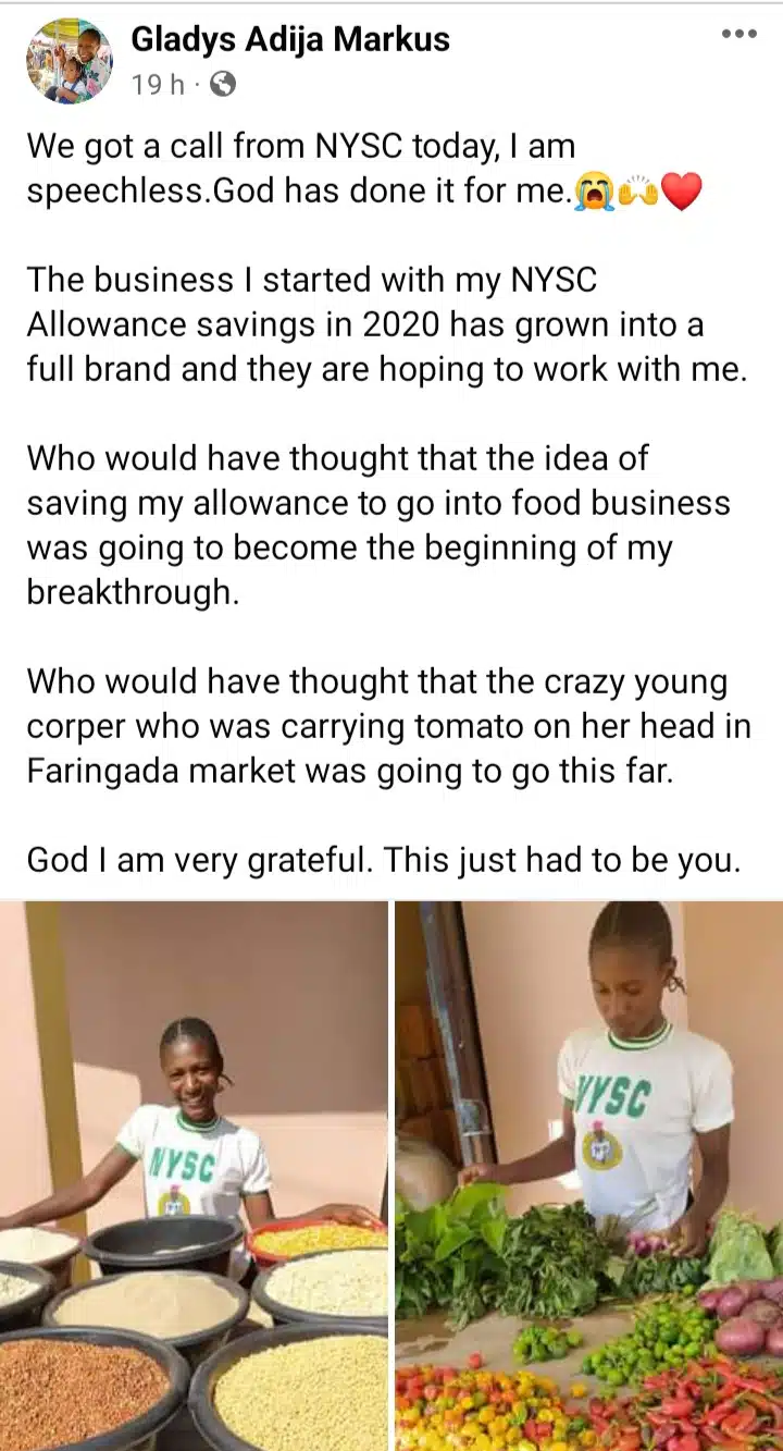 Lady celebrates as business she started with NYSC allowance in 2020 ...