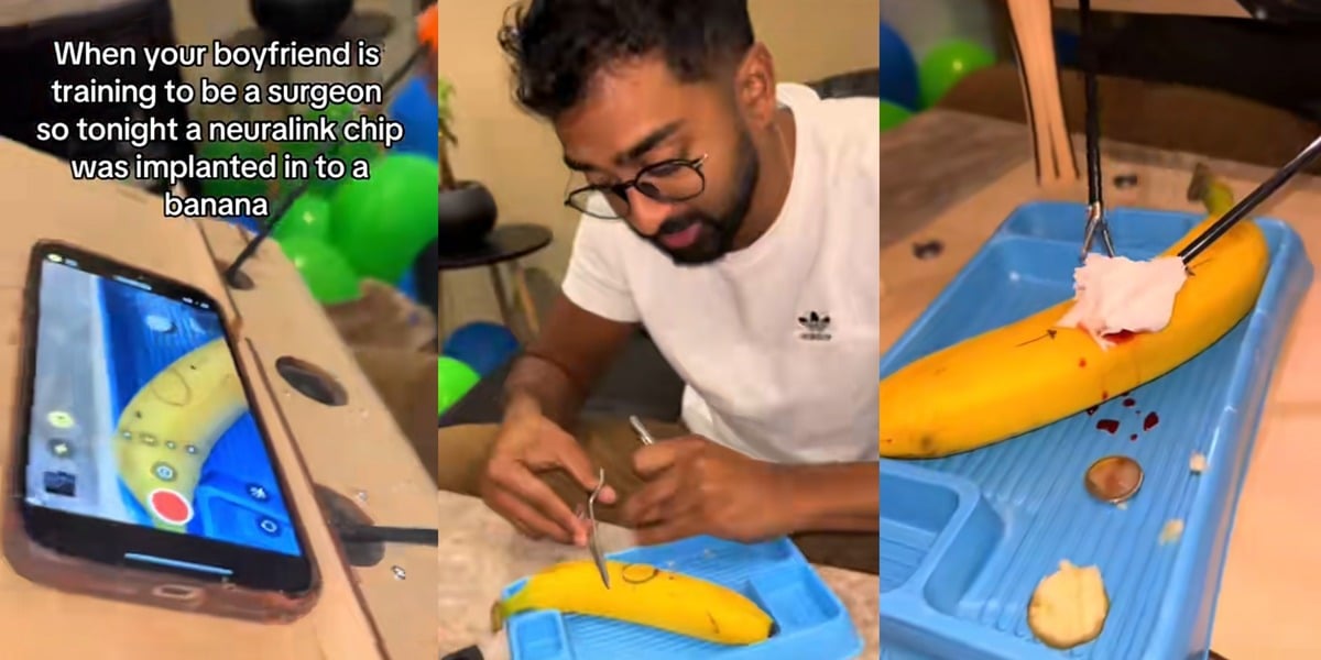 Medical student successfully implants Neuralink chip into a banana