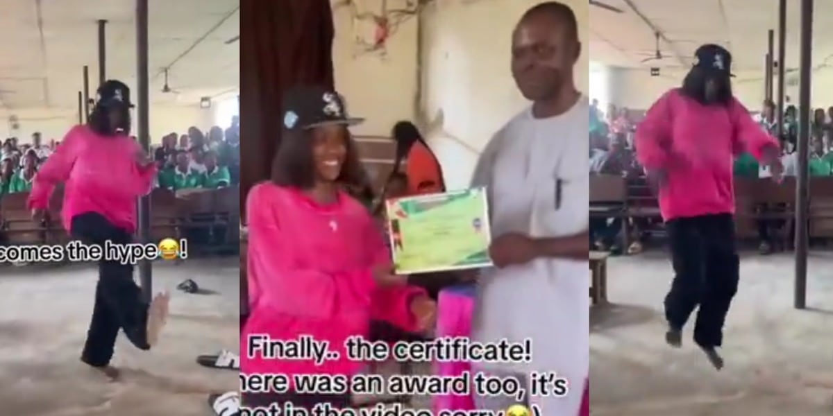 Lecturer orders student to dance before receiving certificate