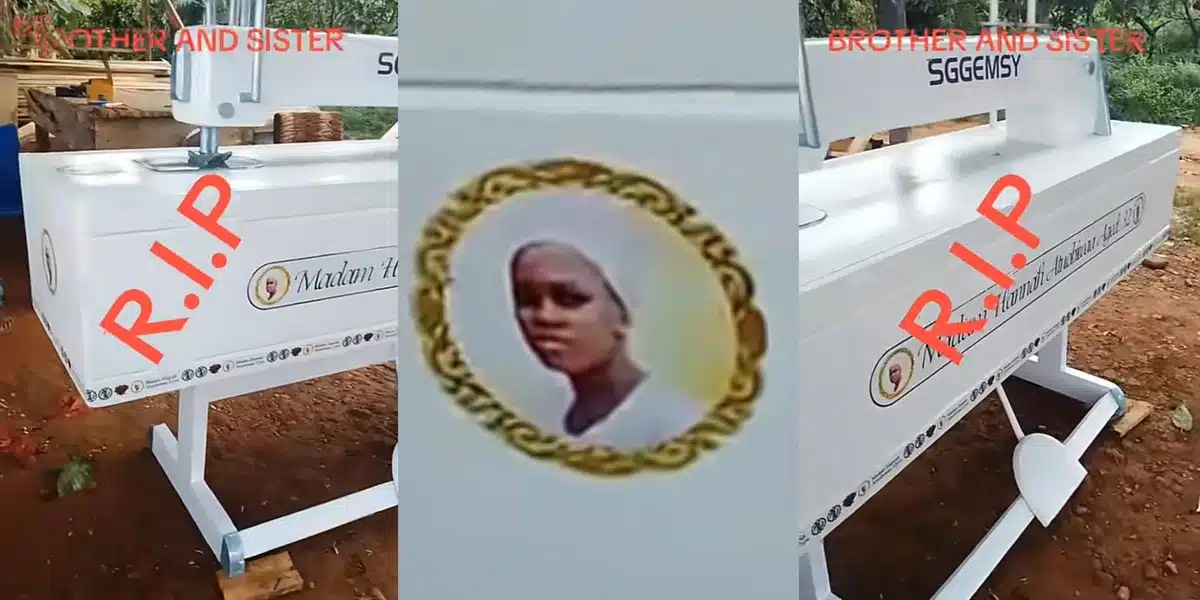 Fashion designer laid to rest in sewing machine-shaped coffin