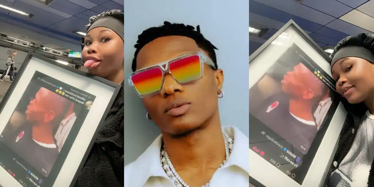 Lady goes viral after framing Wizkid's response to her tweet