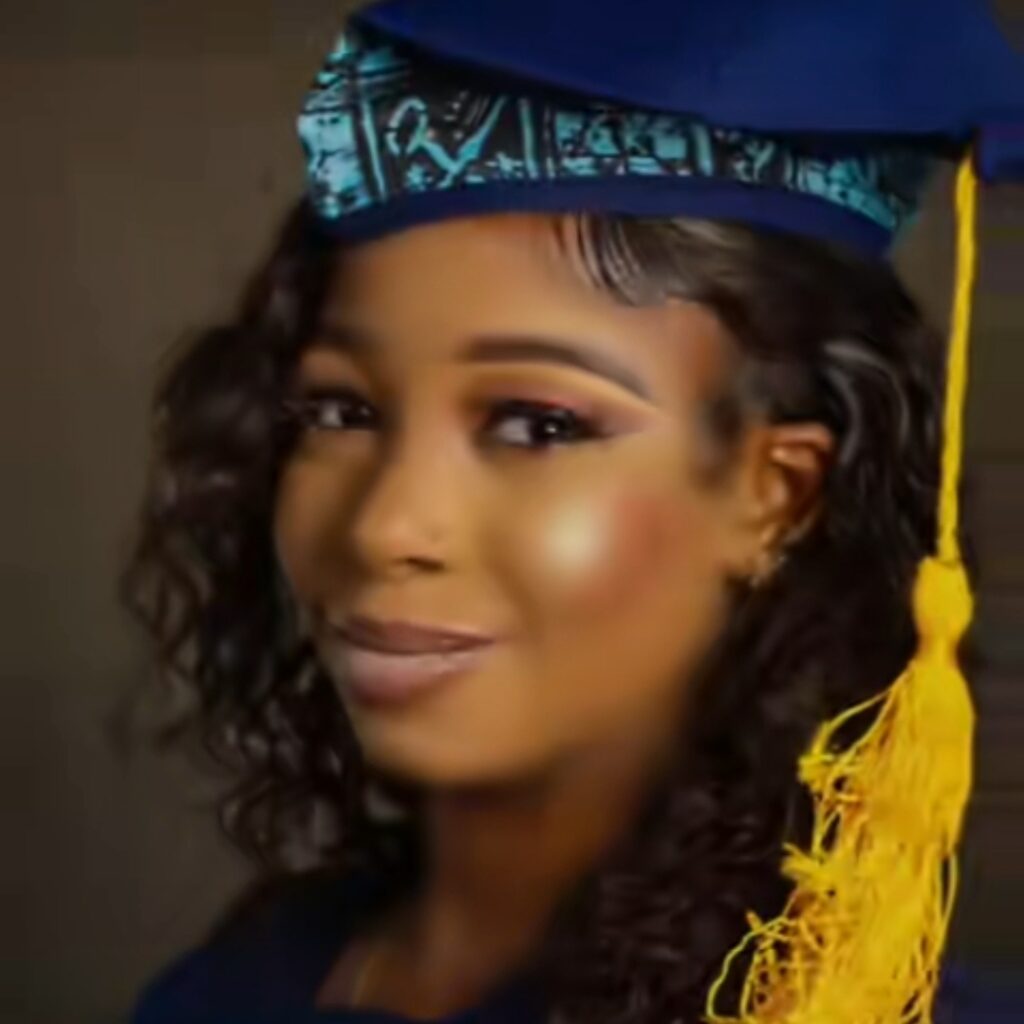 Nigerian lady dresses father in her graduation gown