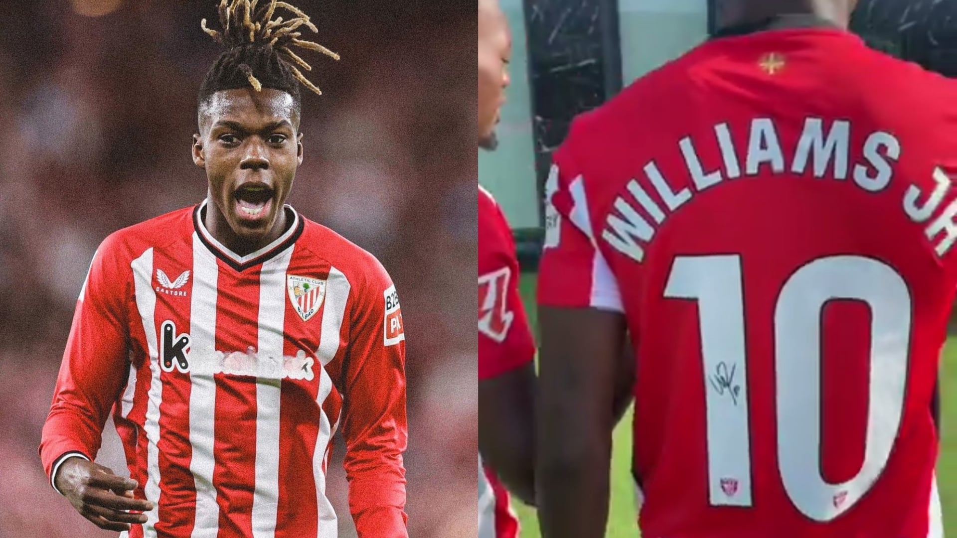Nico Williams handed Athletic Club's iconic 10 shirt ahead of La Liga ...