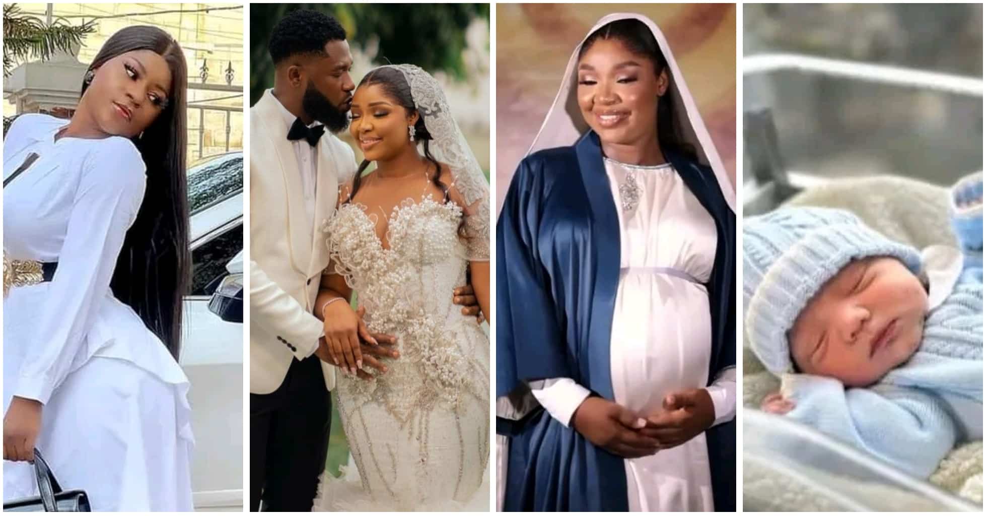 Destiny Etiko reacts as Ekene Umenwa and husband welcome first child