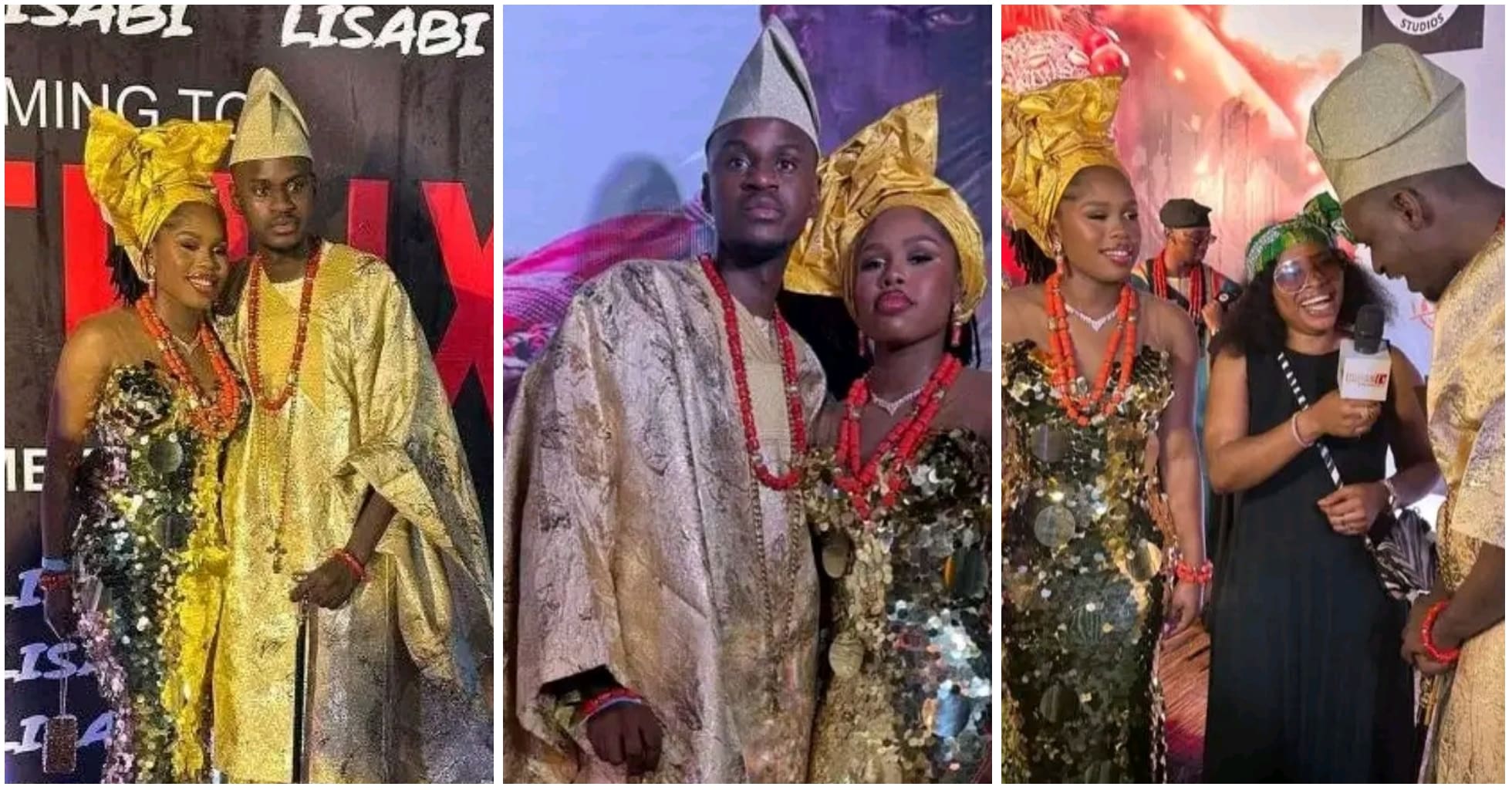 BBNaija's Ben and Chizoba steal spotlight at Lisabi's movie premiere