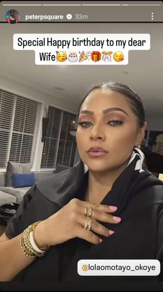 Peter Okoye pose for photos with Paul's family