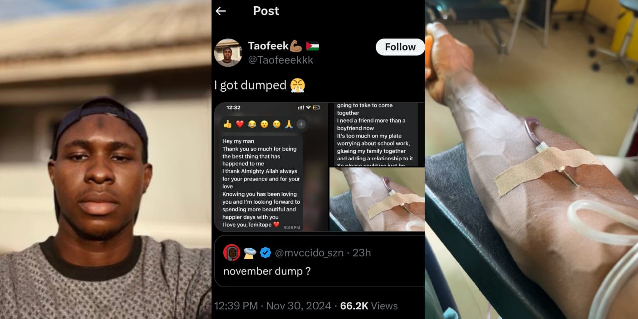 Man hospitalized after girlfriend dumps him