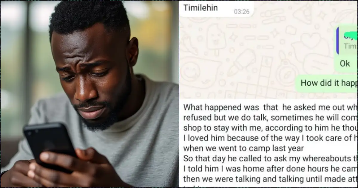 Heartbroken man shares painful confession from cheating girlfriend