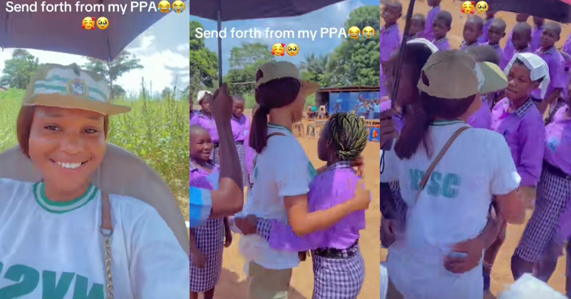 Corper emotional as she receives grand send forth from her PPA