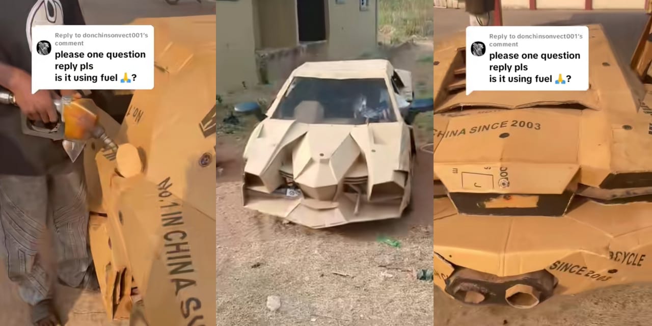 Man builds functioning car from cartons