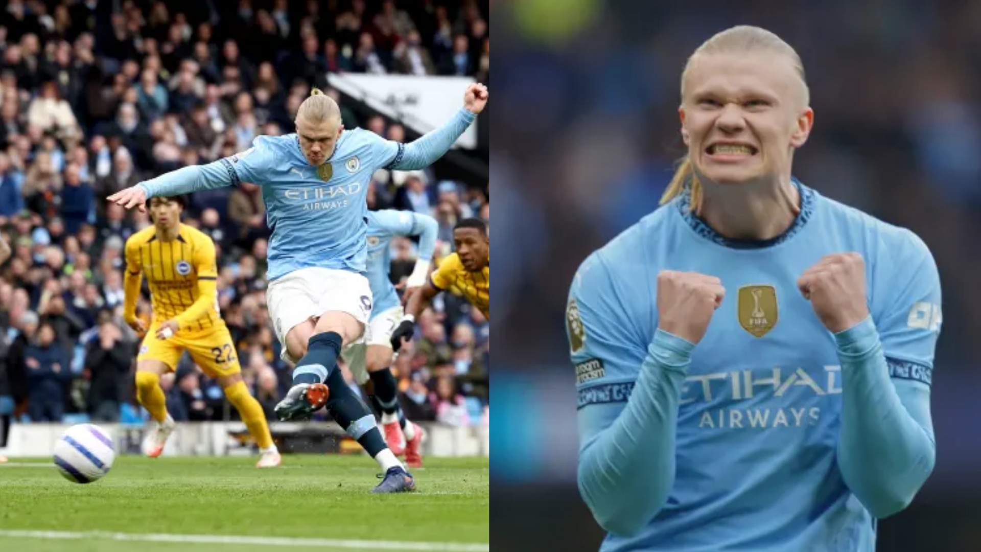 Haaland breaks Premier League record as Man City draw 2-2 with Brighton