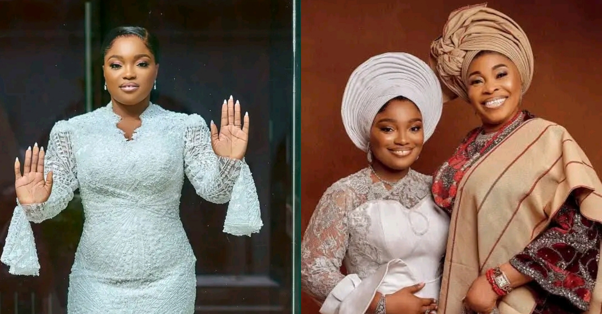 Drama as Tope Alabi's daughter subtly shades her biological father