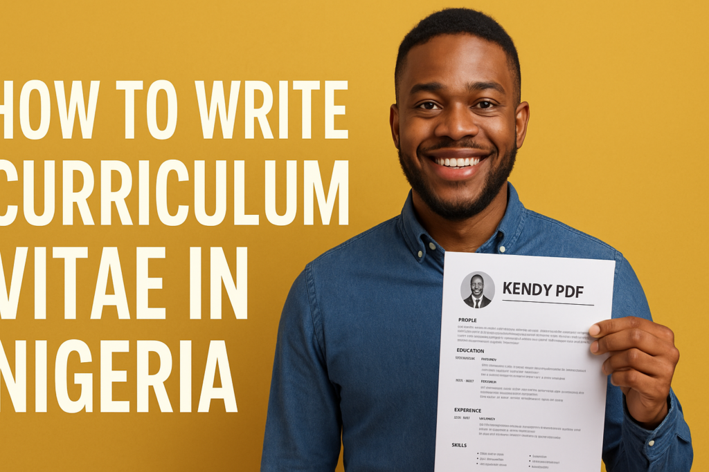 How to Write curriculum Vitae in Nigeria Kendy Expert Tips