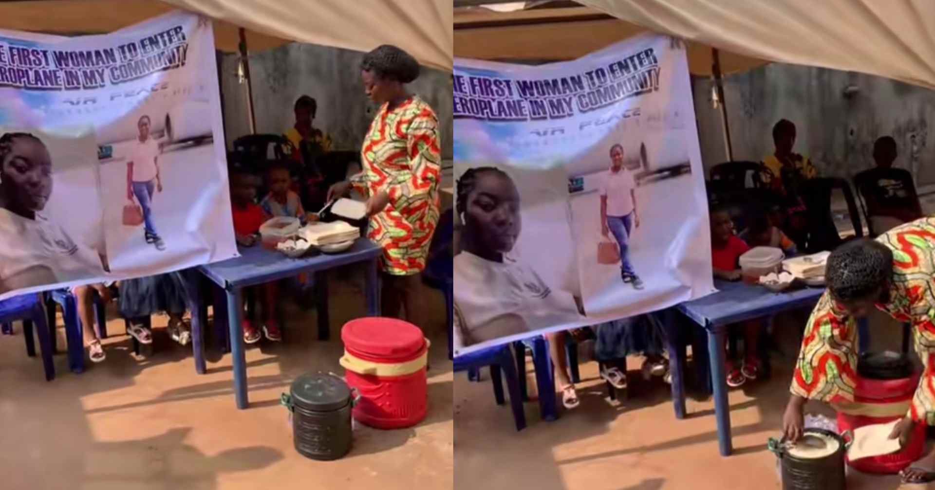Lady throws party to celebrate becoming first woman in her community to ...