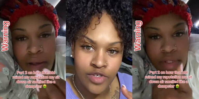 Woman regrets BBL as backside odour forces her to carry perfume