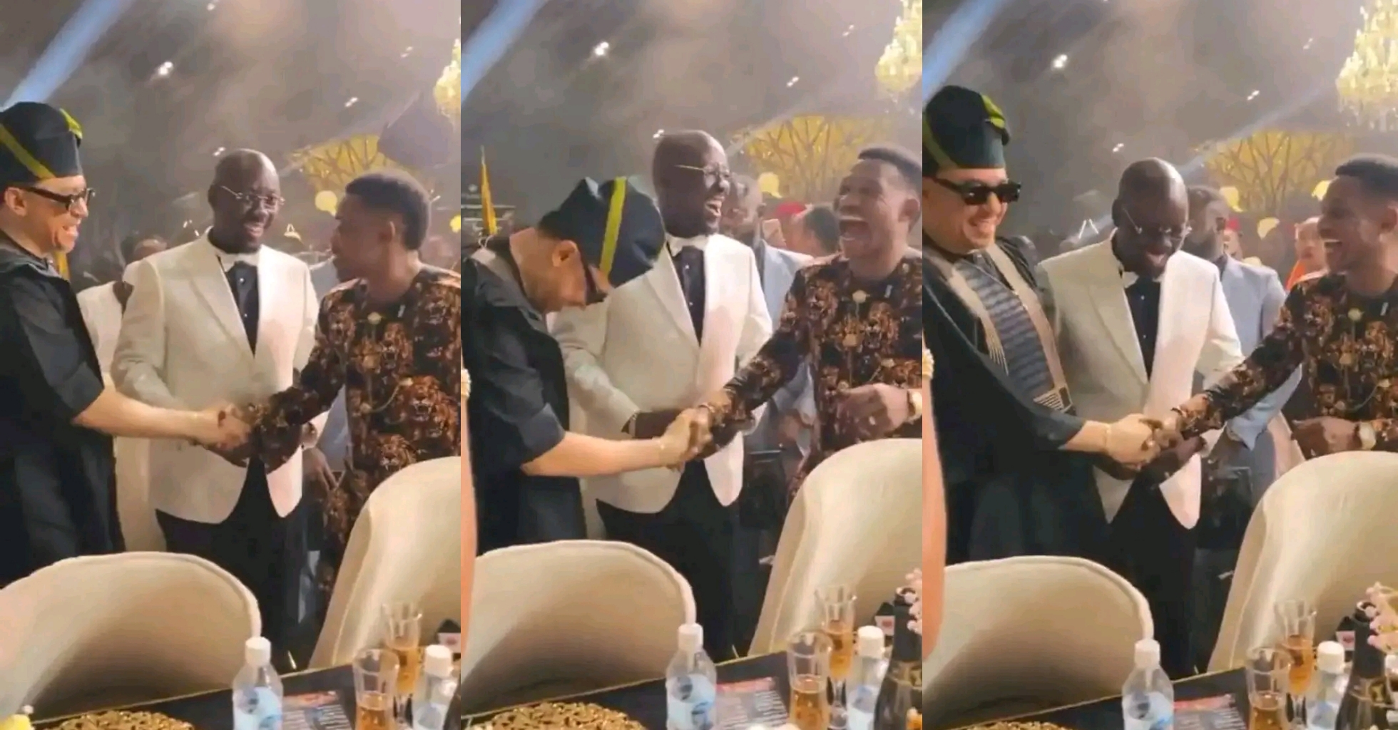 Daddy Freeze addresses reports of bowing down to Jerry Eze at Obi Cubana's birthday party