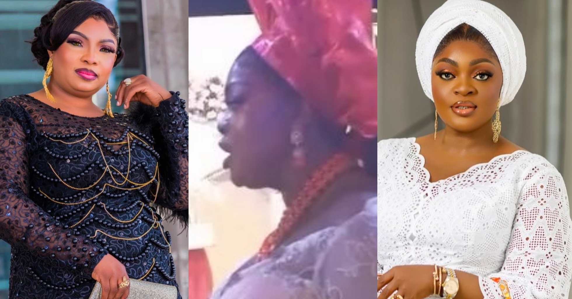 Moment Laide Bakare confronts Eniola Badmus at a movie premiere