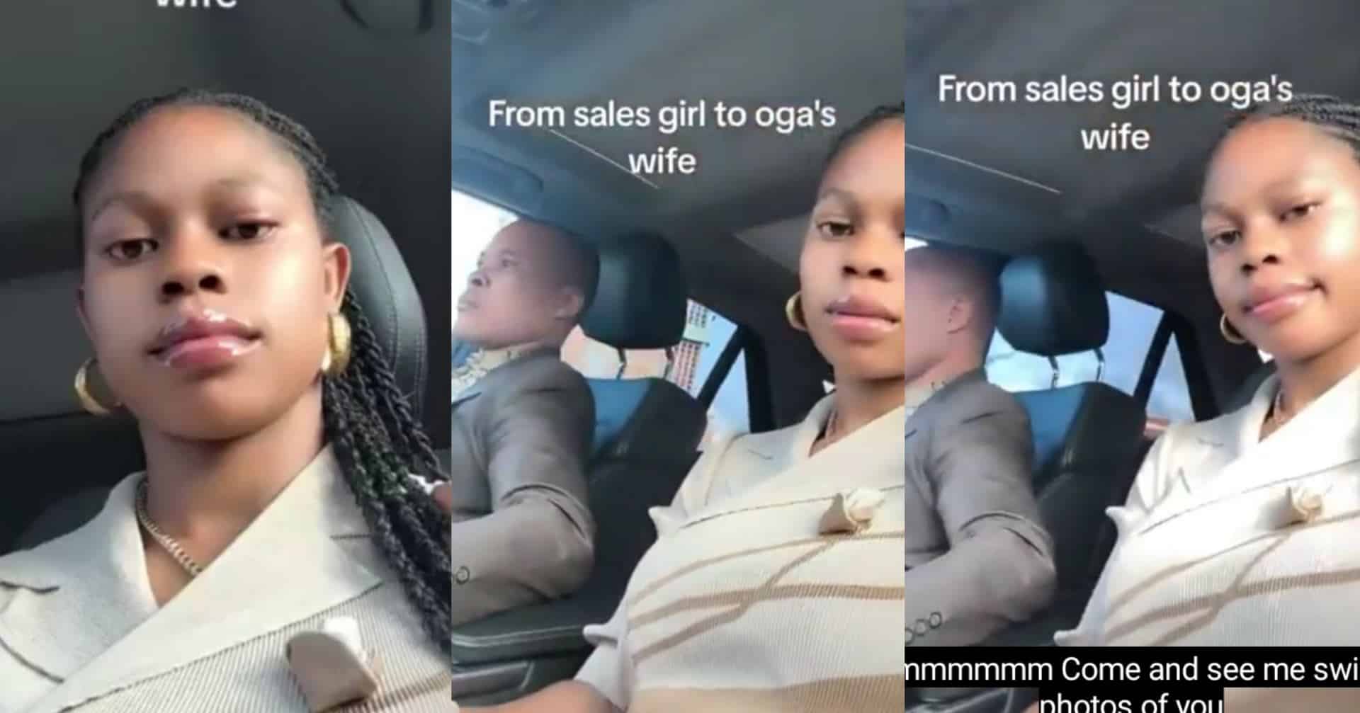 "From sales girl to Oga's wife" – Lady celebrates upgrade