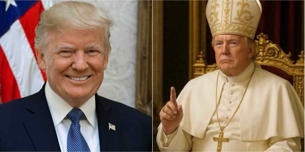 AI image of Trump dressed as pope after Pope Francis' death trends as ...