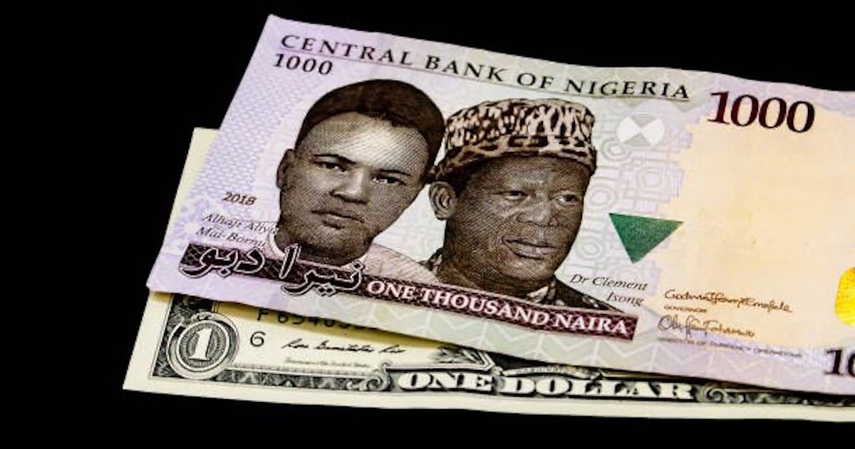 Naira falls to N1,612/$1 at official market