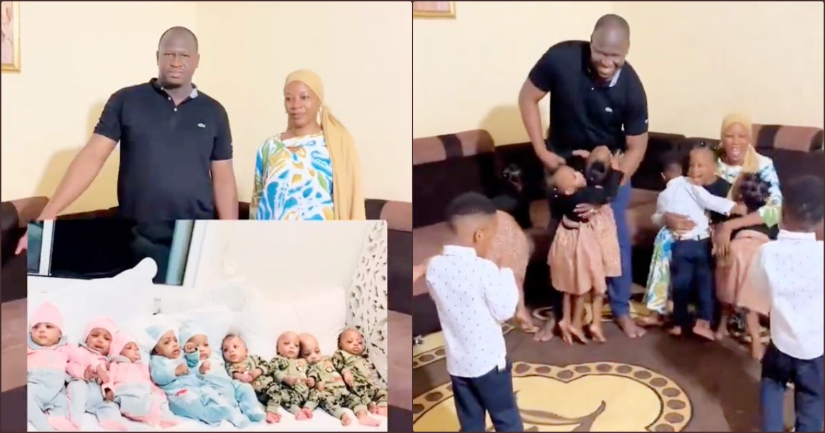 Couple who welcomed nine babies celebrates their remarkable growth