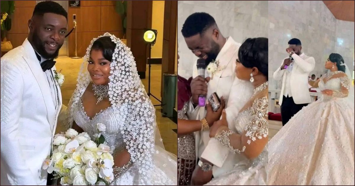 Tears flow as Moc Madu gets emotional at wedding to Ruby Ojiakor
