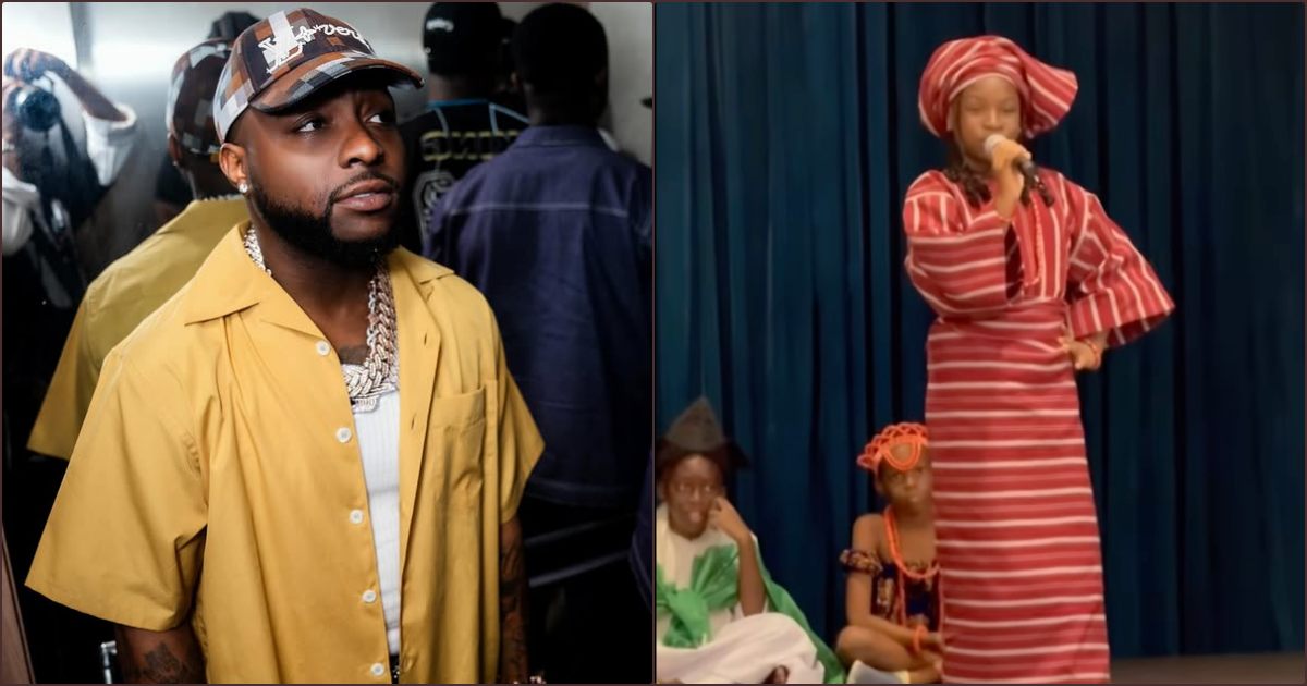 Fans applaud Davido for supporting Imade at school's cultural day