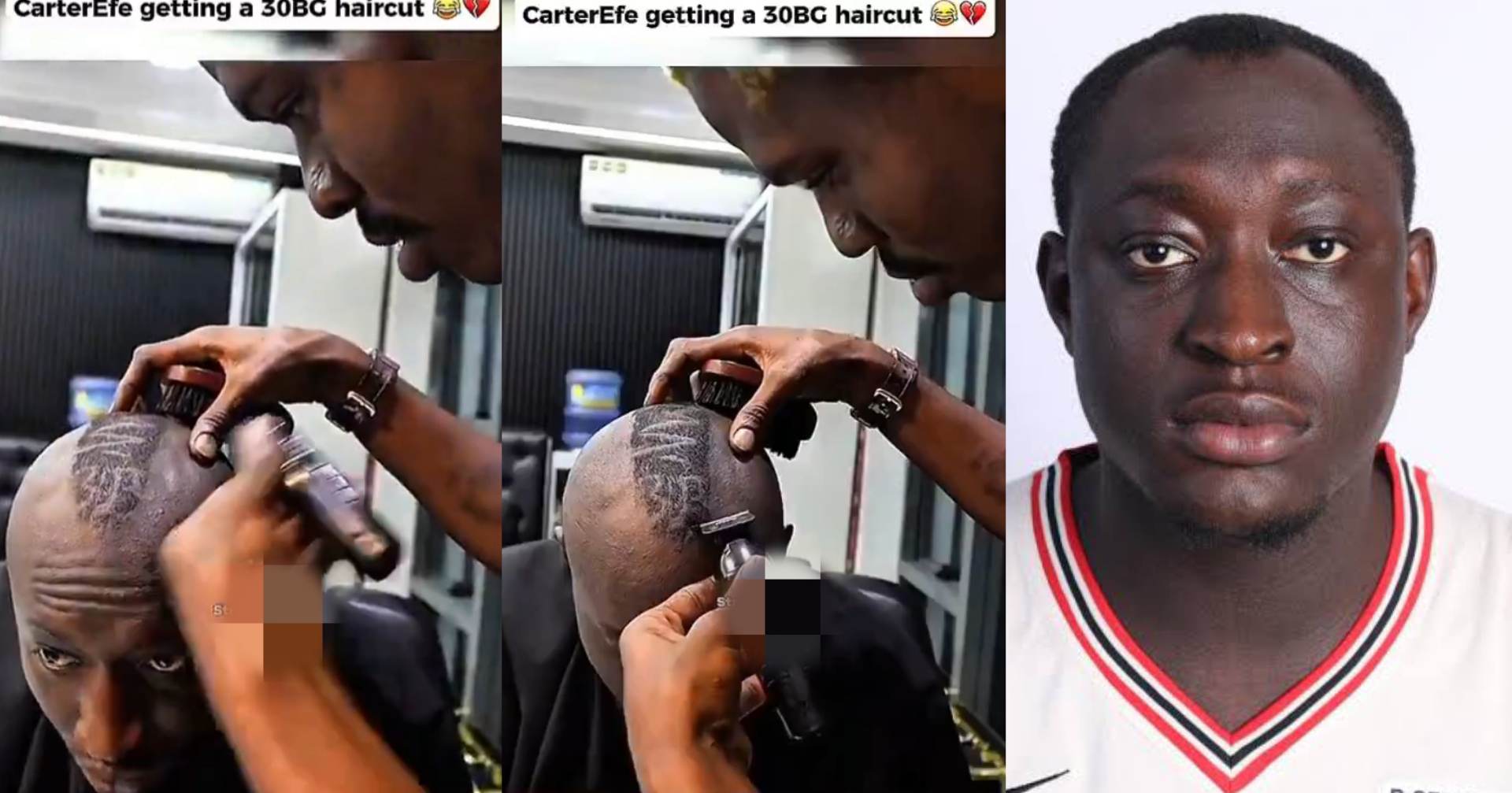Carter Efe gets 30BG haircut weeks after abandoning Wizkid FC