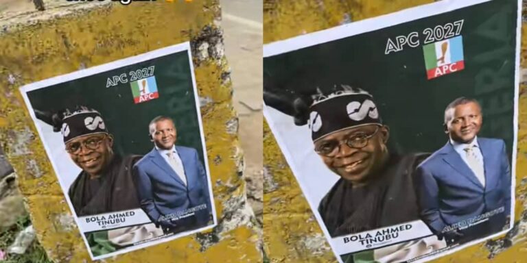 Tinubu, Dangote poster trends ahead of 2027 election