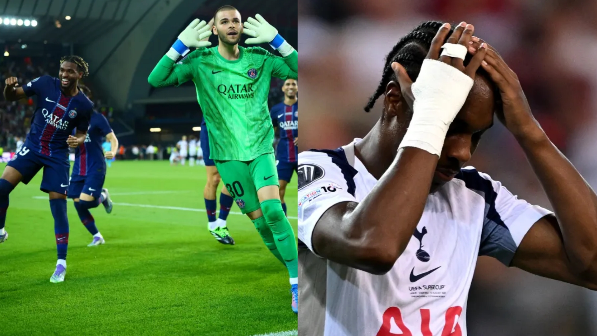 Super Cup: PSG edge Tottenham on penalties after late comeback