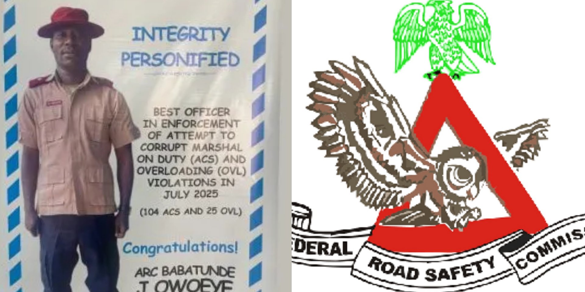FRSC rewards officer for rejecting 104 bribes in one month