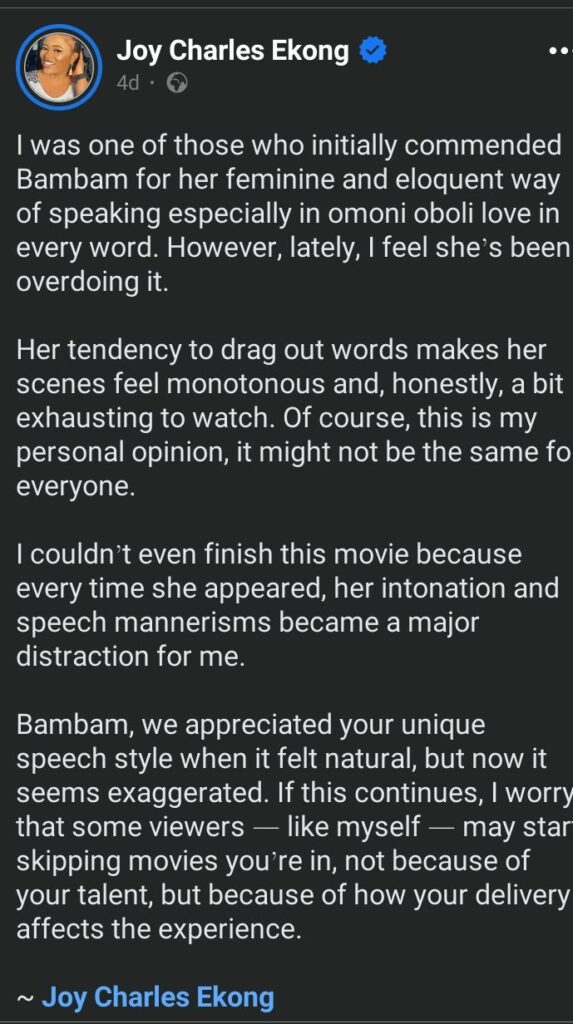 Why I might stop watching movies featuring Bambam - Lady