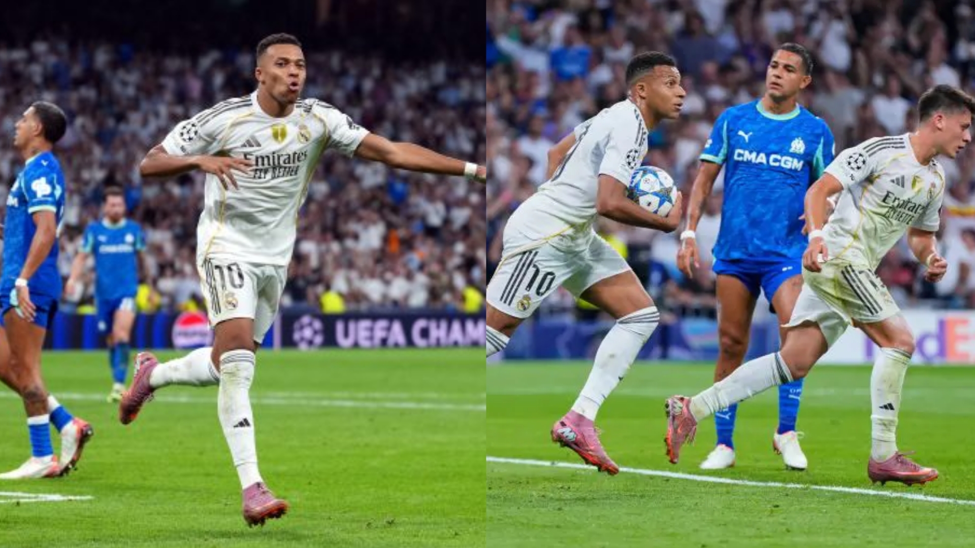 UCL: Mbappé brace secures Real Madrid win over Marseille