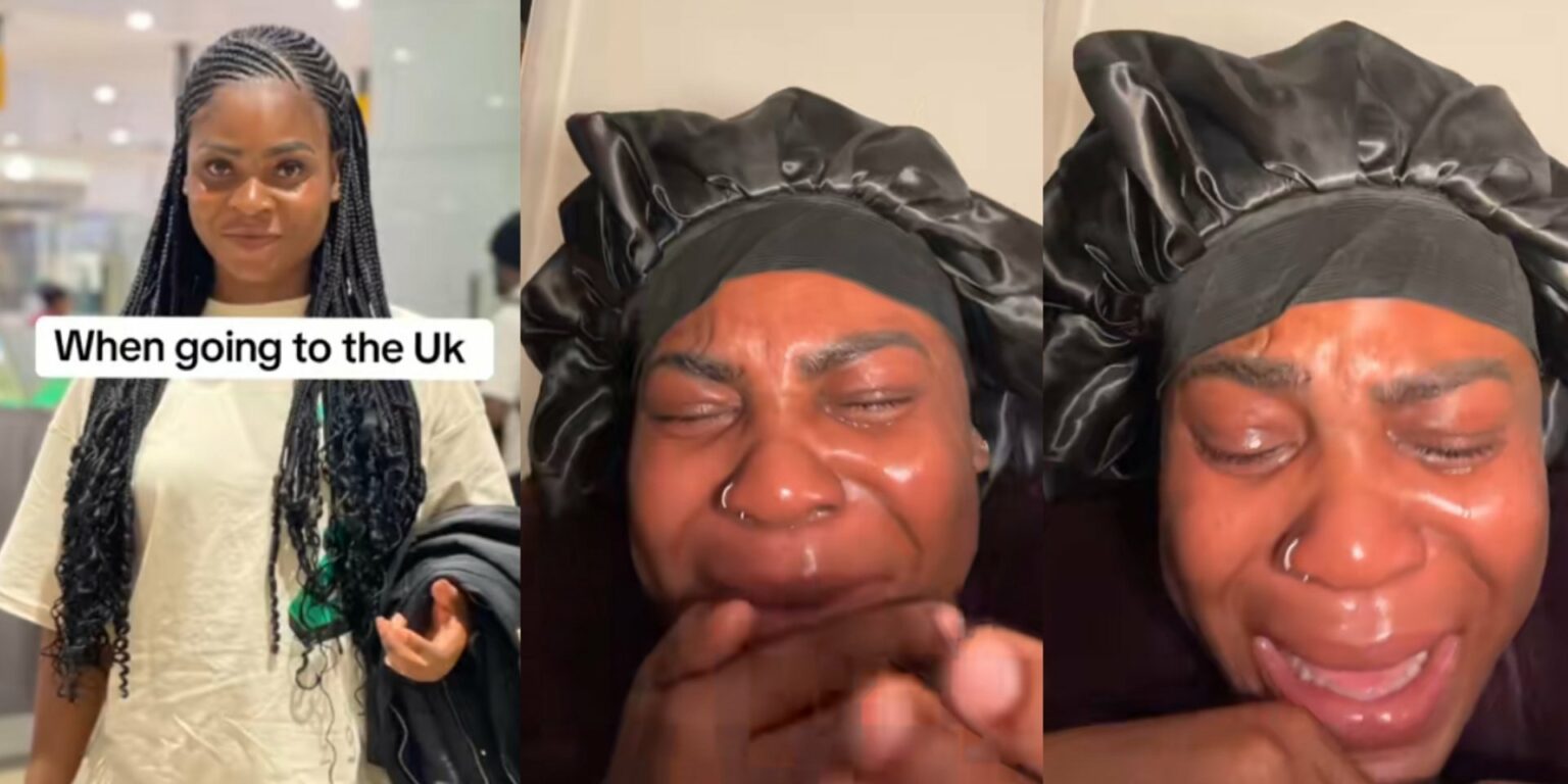 "UK will show you pepper" – Lady who relocated abroad bursts into tears
