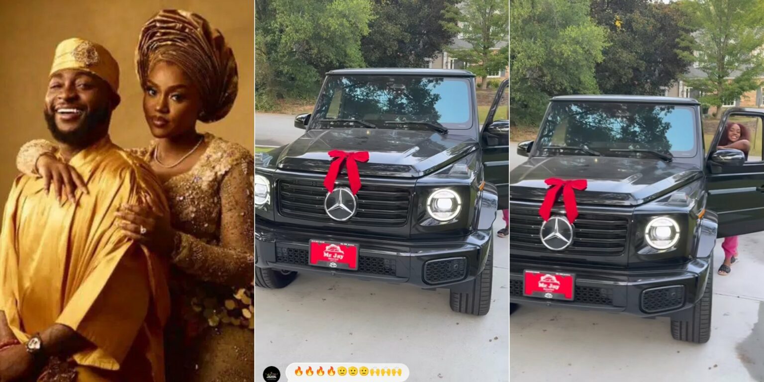 Davido surprises Chioma with brand-new 2025 Mercedes-Benz G580