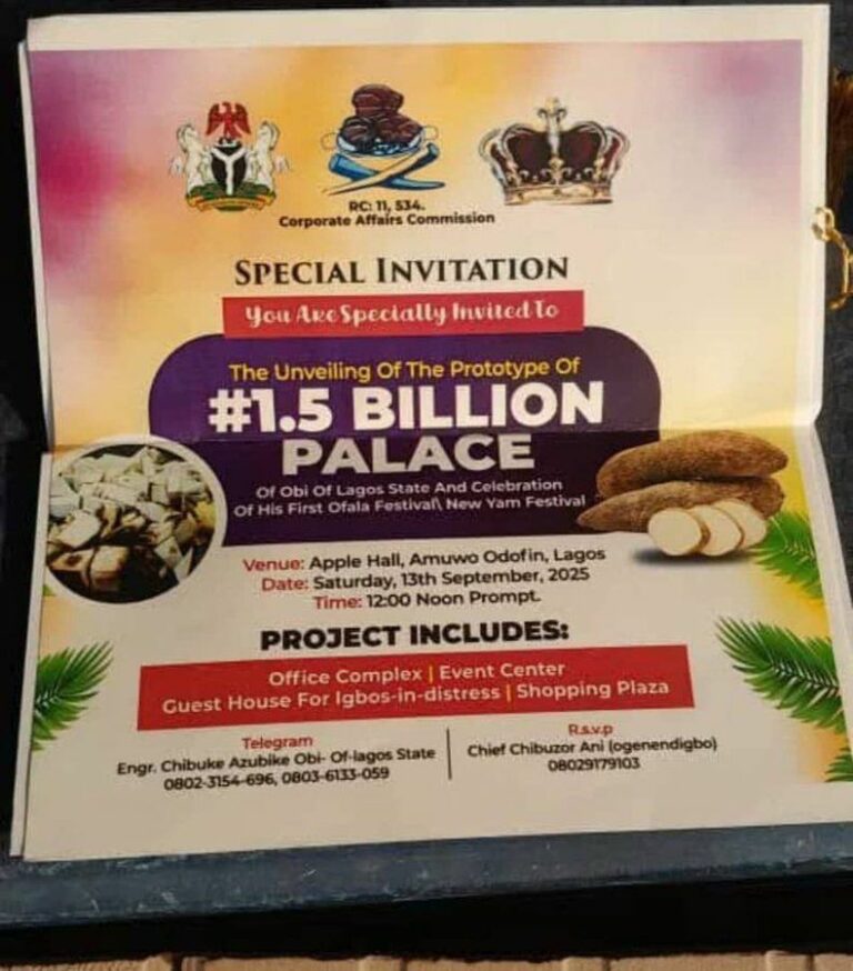 Police scatter ₦1.5bn palace launch, arrest man posing as “Obi of Lagos”