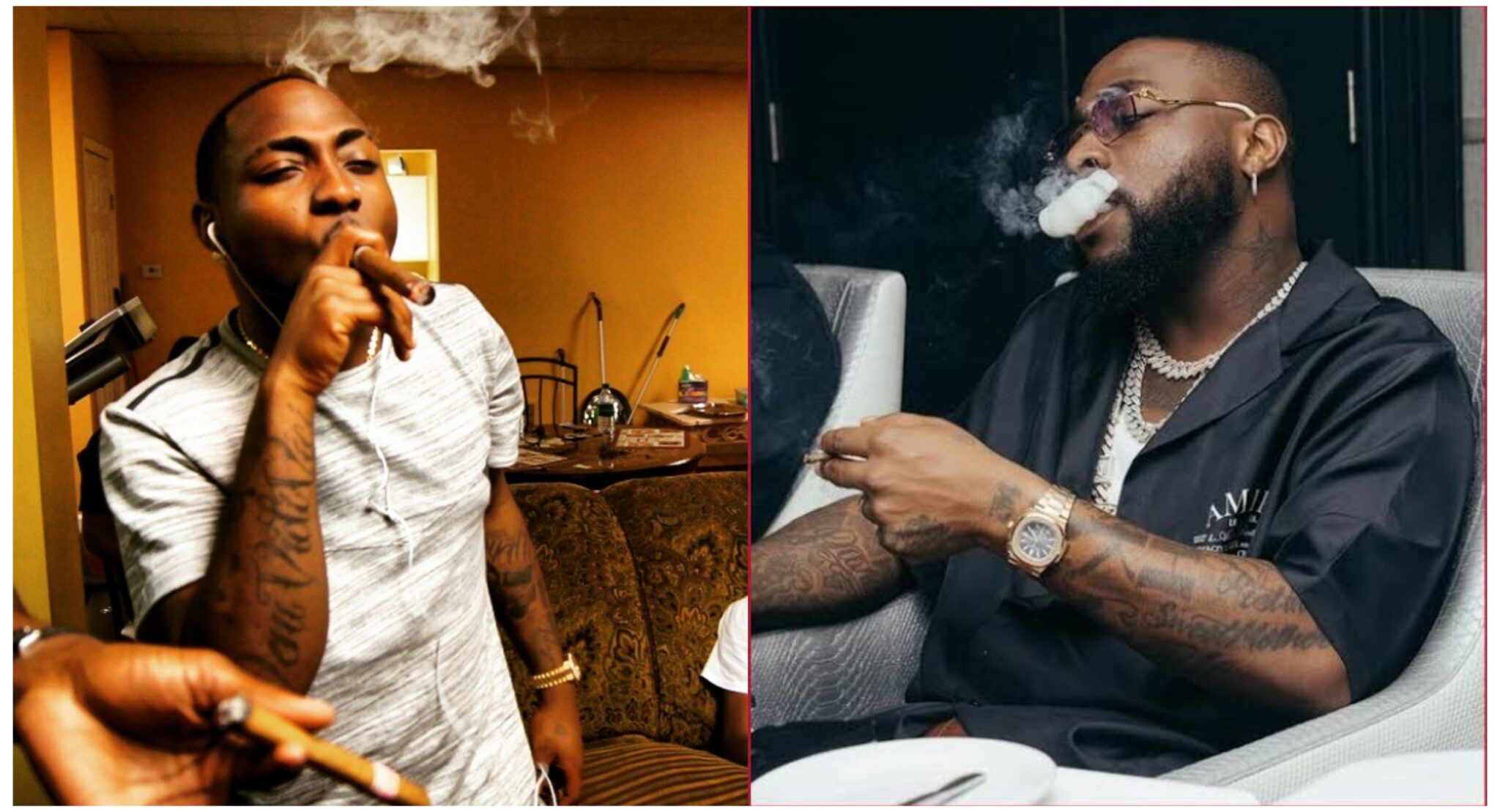 "Davido smoking weed in front of police" - Man reacts, vows to keep ...