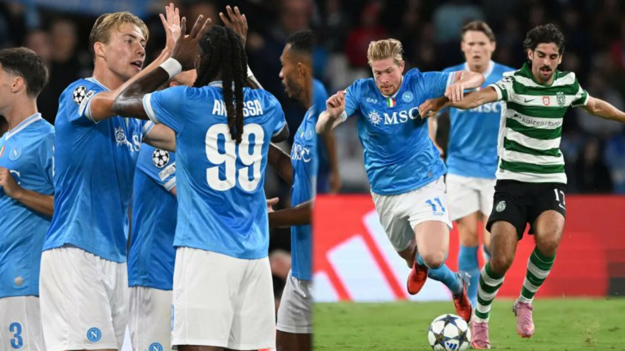 UCL: Man United loanee Hojlund bags brace as Napoli edge Sporting 2-1